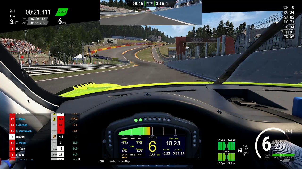 ACC - Eau Rouge/Raidillon Flatout - Porsche 911 GT3 R - YouTube