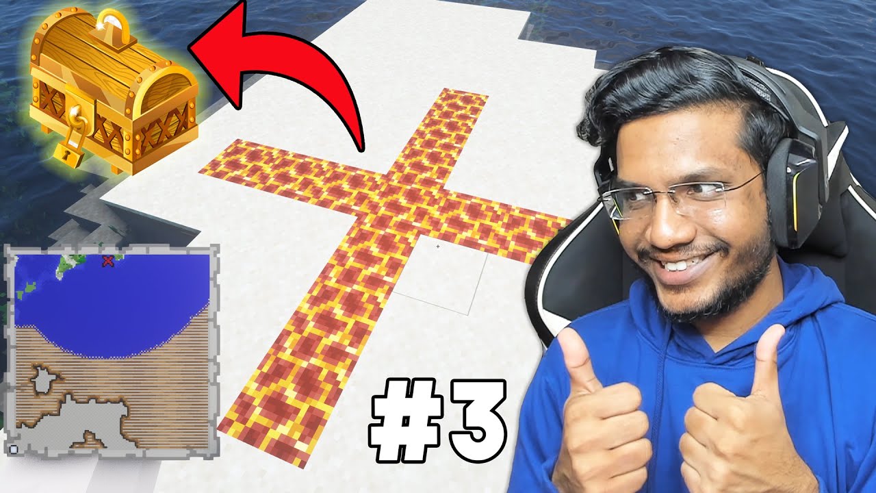 FOUND BURIED TREASURE AND DIAMOND IN MINECRAFT PART 3 - YouTube