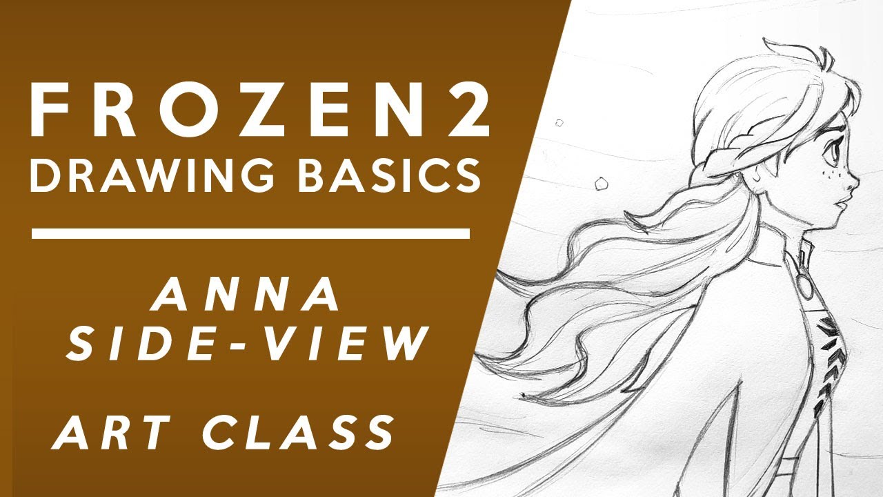 Frozen 2 Drawing Basics - How To Draw Anna Side-View - YouTube