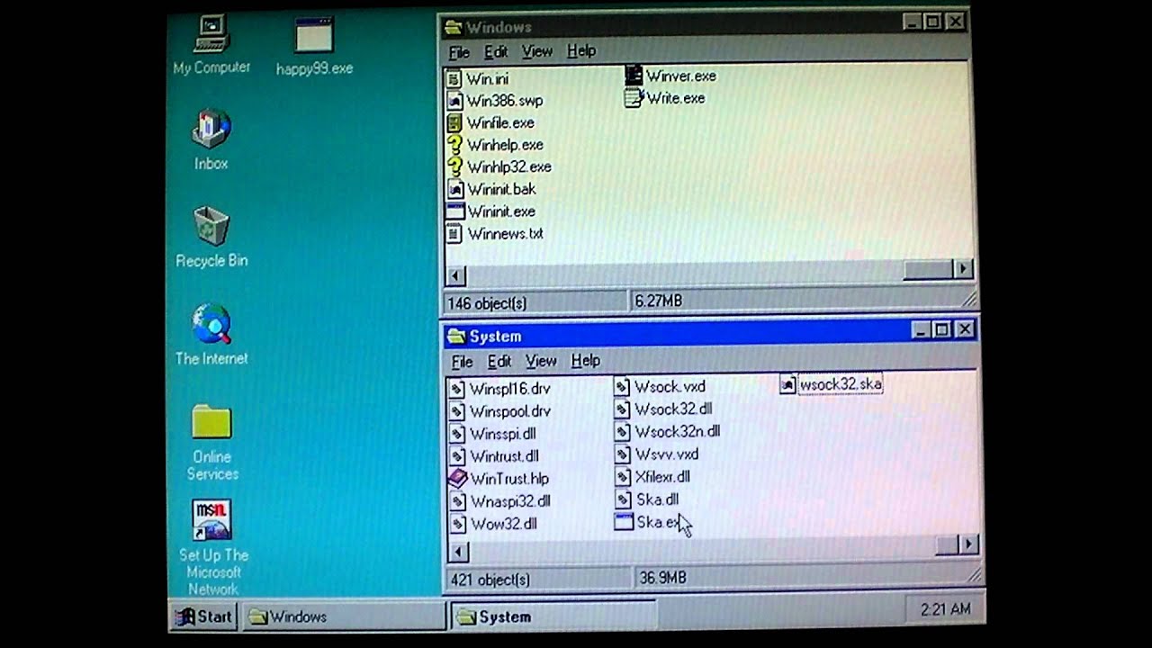 Email-Worm.win32.Happy99 - YouTube