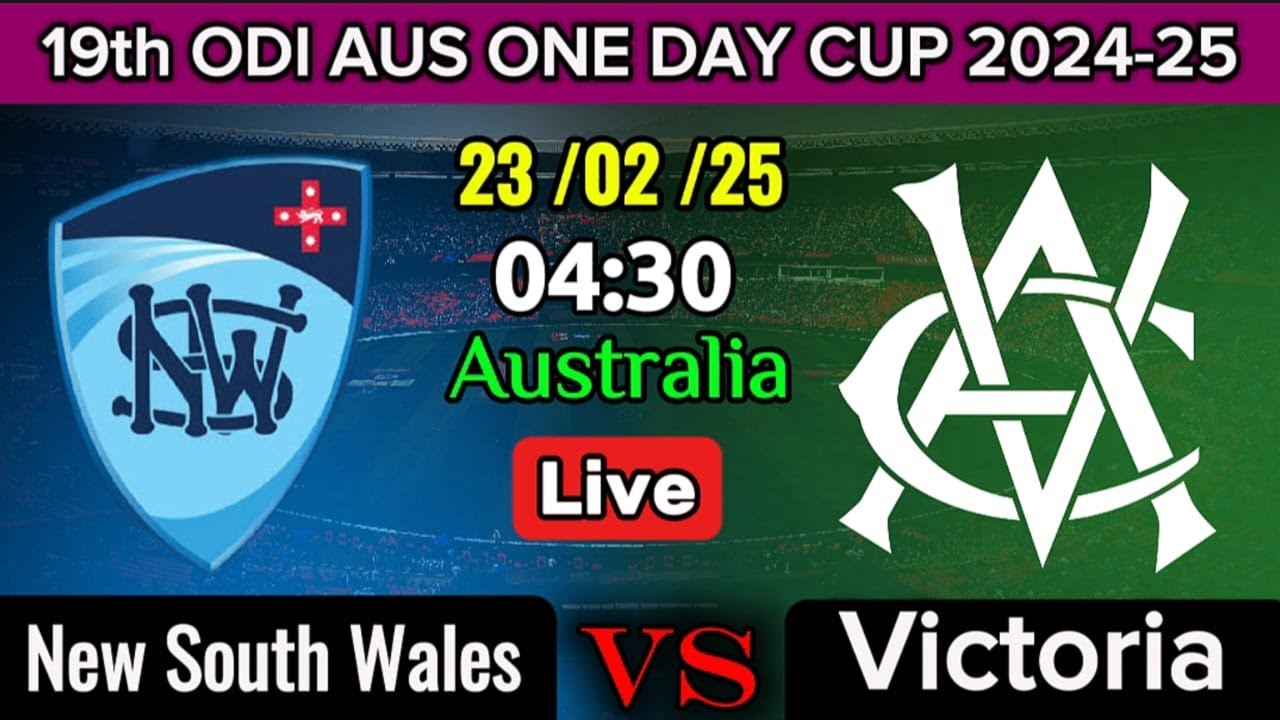 NSW vs VIC Live Match Today | New South Wales vs Victoria Team Live ...