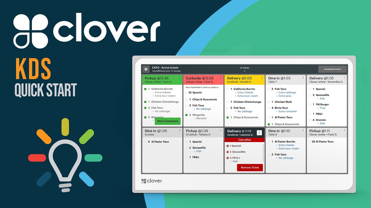 How to Set up a Clover Kitchen Display Brilliant POS - YouTube
