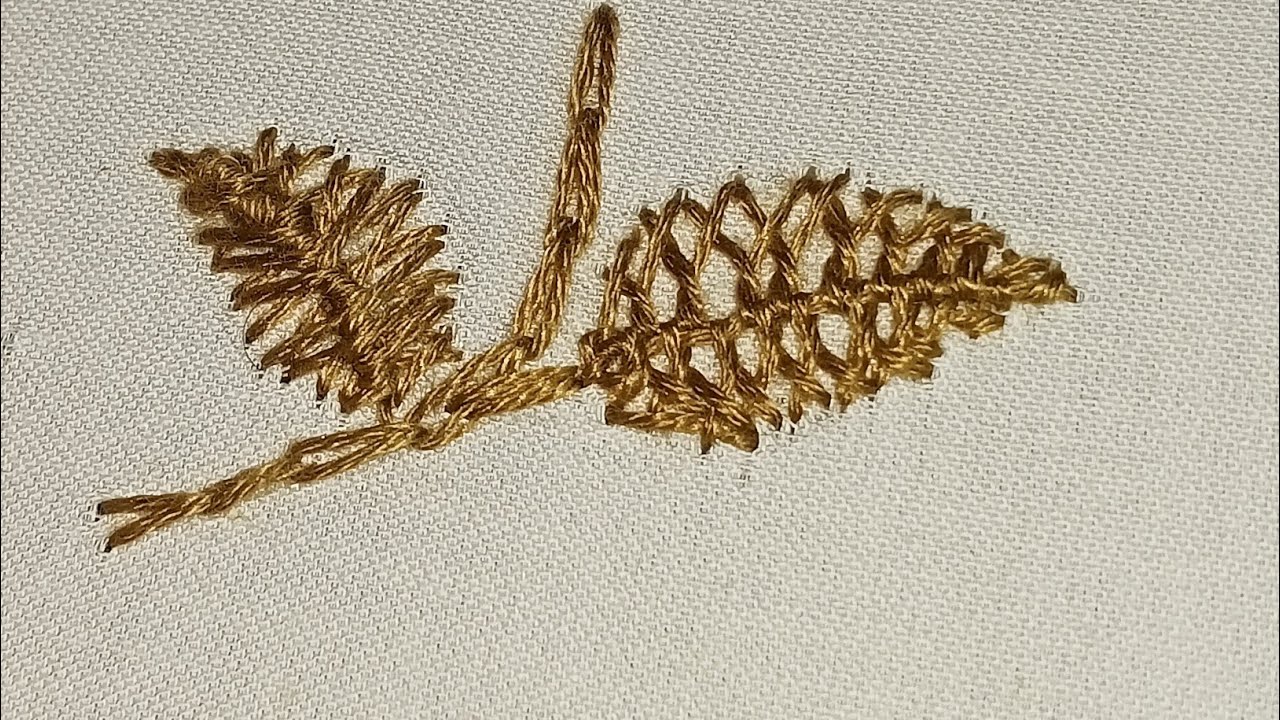 beautiful Hand Embroidery easy leaf design stitch new ideas @SahinaArts ...