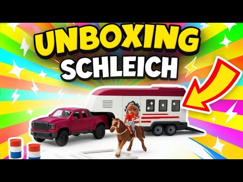 UNBOXING SCHLEICH : Le nouveau van + mise en scène + jeu concours ...