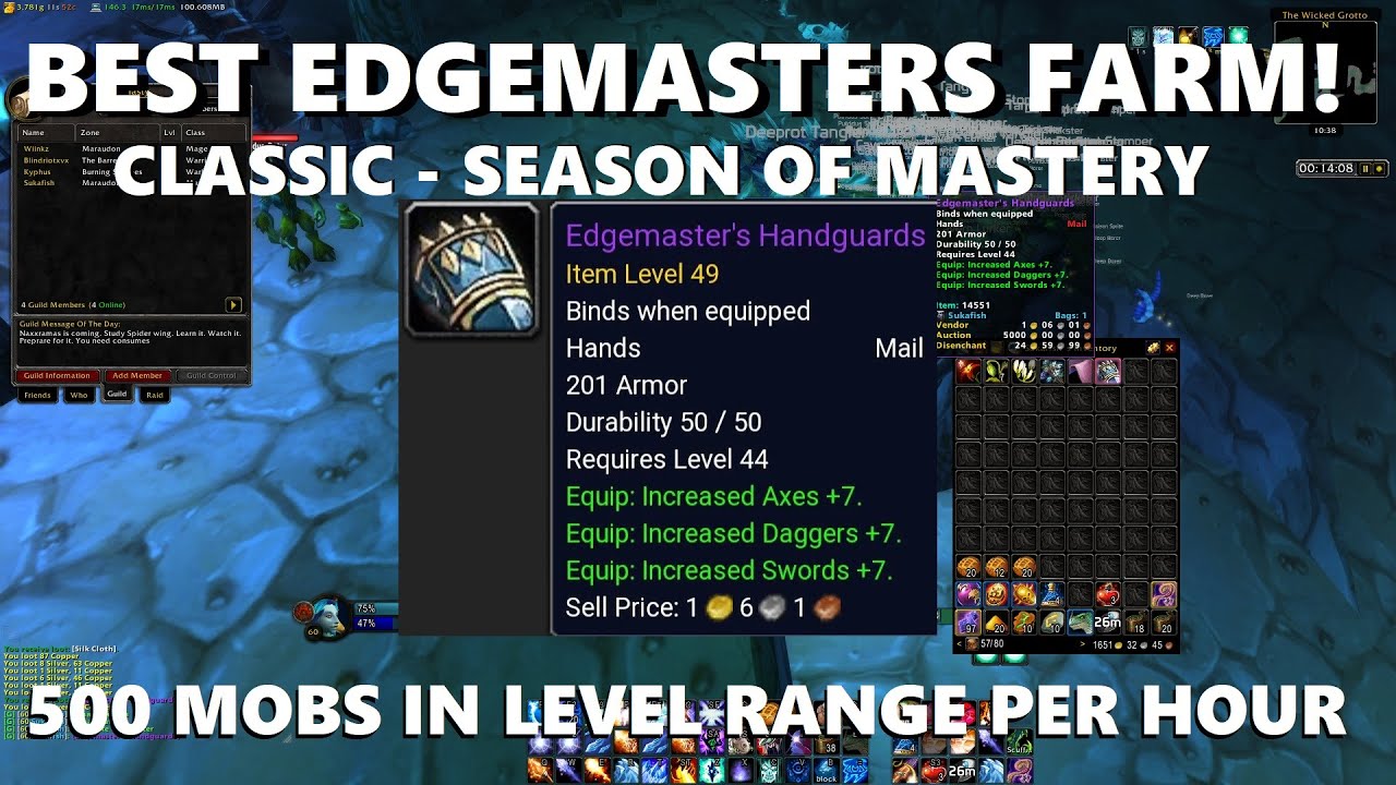 Best Edgemaster Farm in Classic Season of Mastery - YouTube