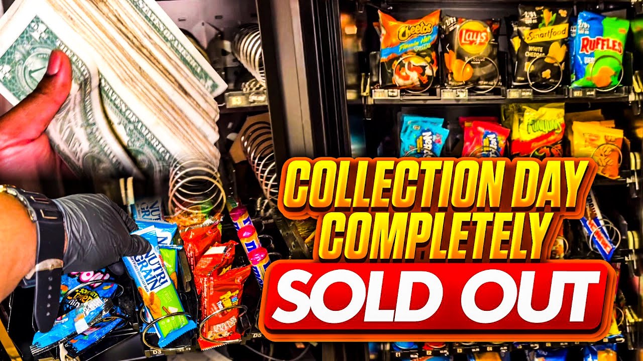 VENDING MACHINE COLLECTION DAY 🤑🤑🔥COMPLETELY EMPTY SOLD OUT OF ...