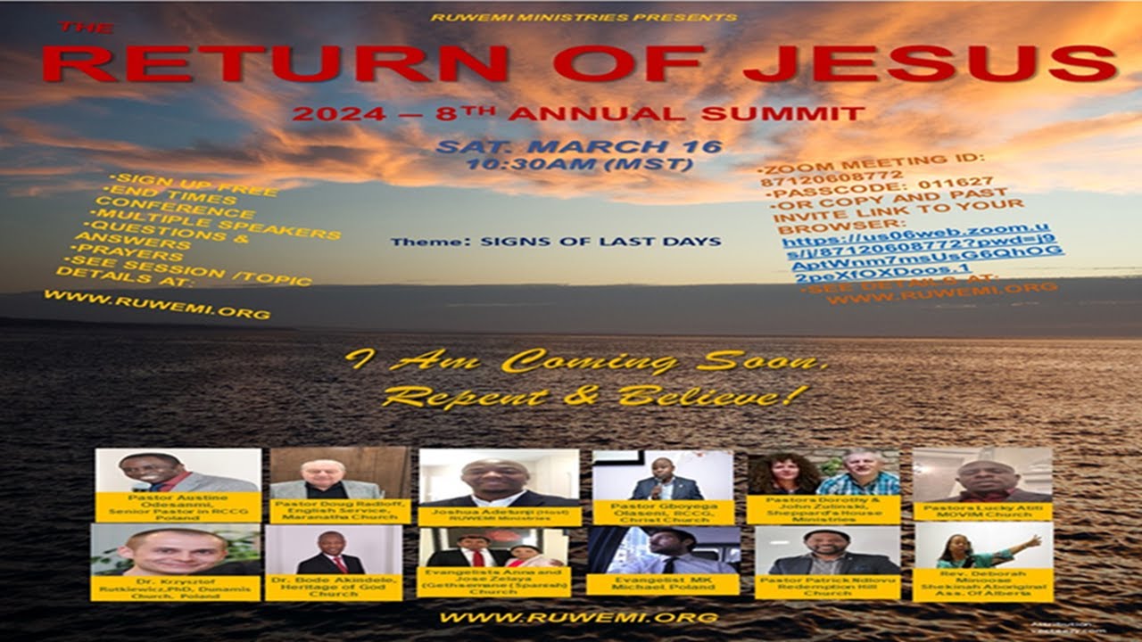 THE RETURN OF JESUS SUMMIT - Sat. March 16, 10:30am (MST) - YouTube