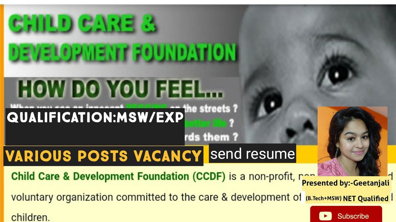 Director/Program Officer/Program Coordinator/Field Supervisor/Trainee||CHILD CARE&Dev FOUND-Msw ...