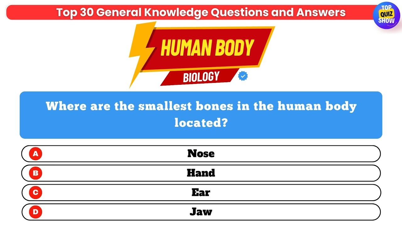 Human Body Quiz - How Well Do You Know Human Anatomy? 🧠 - YouTube