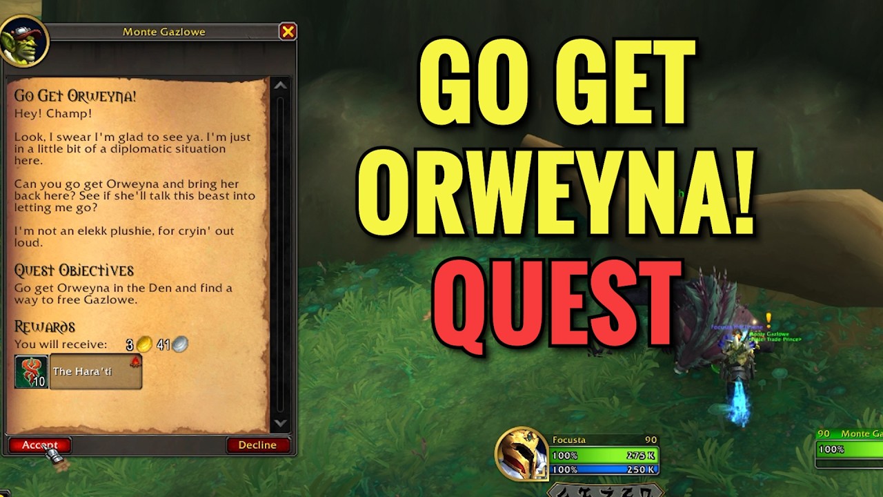 Go Get Orweyna! Quest (WoW Midnight) - YouTube