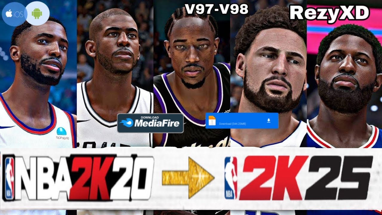 NBA 2K20 Updated Roster 2K25 V97 no need f1vm,Fiba,Olympic,PBA,HD ...