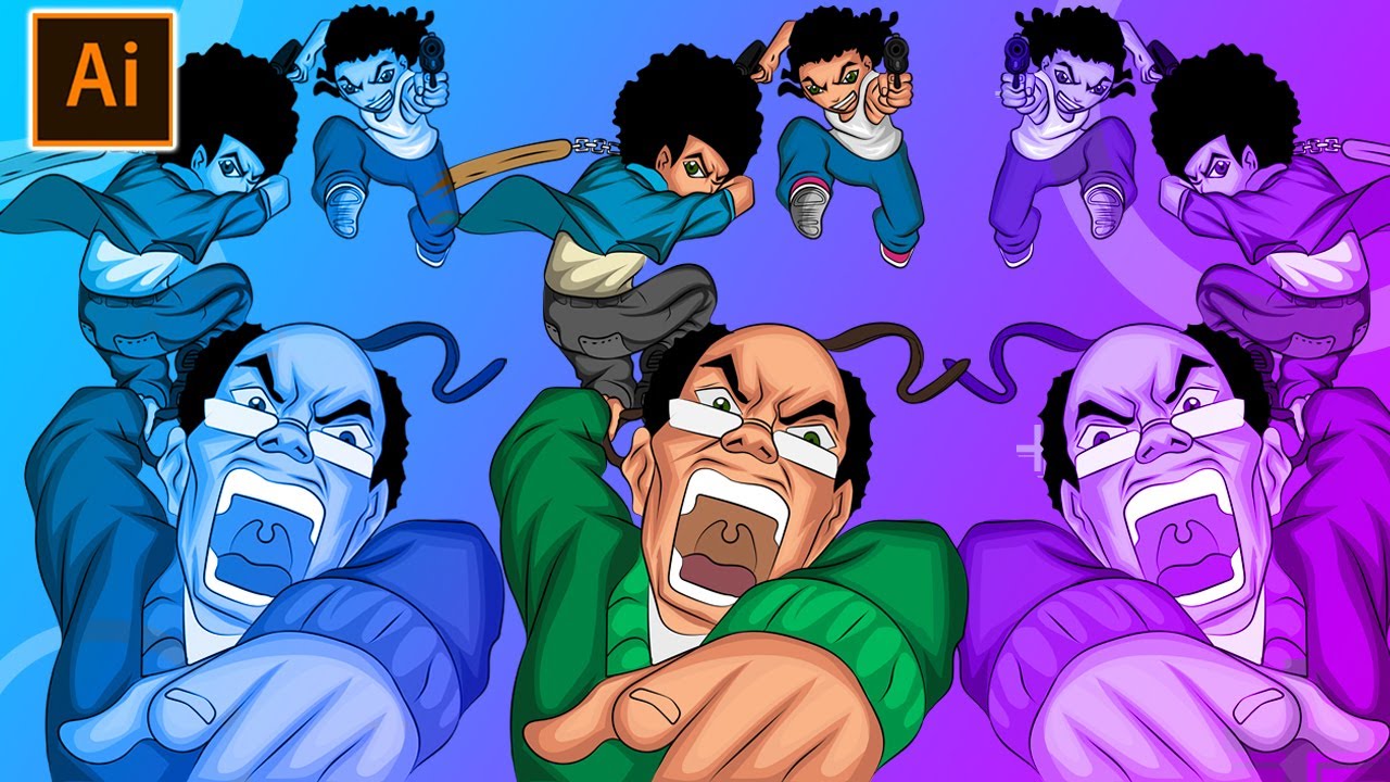 how to cartoon yourself for beginners using adobe illustrator - YouTube