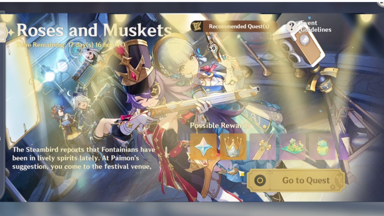 (Genshin impact event) Roses and Muskets day 1 - YouTube