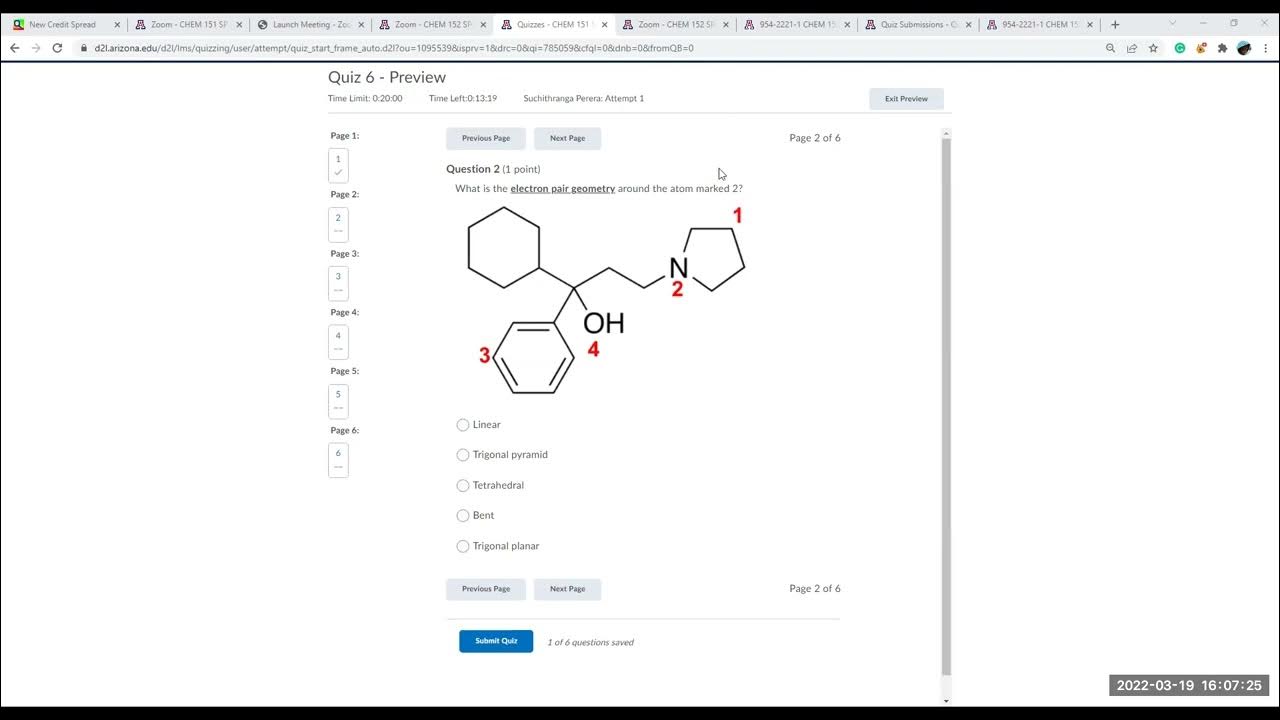 Molecular Geometry Quiz - YouTube