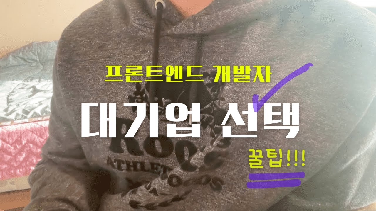 대기업 취업을 위한 프론트엔드 개발자 가이드 선택 기준부터 준비까지 🫵 Youtube