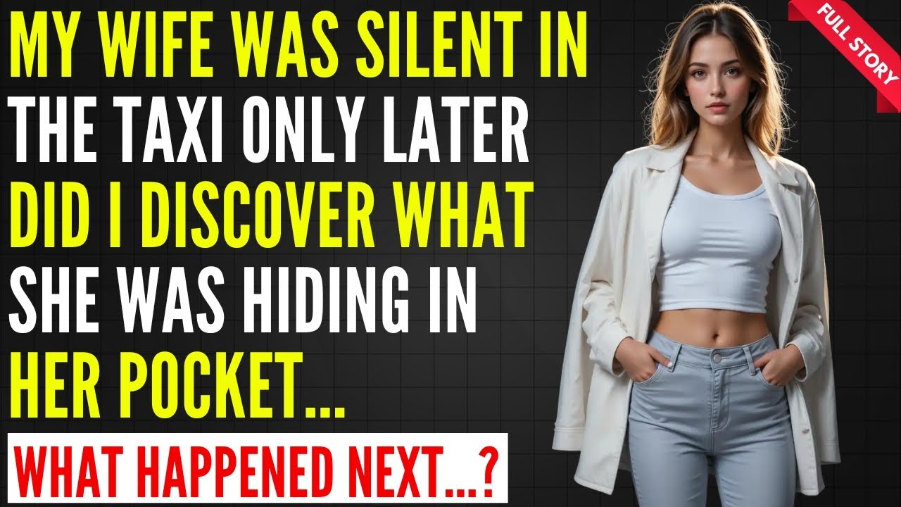 My Wife Was Silent in the Taxi Only Later Did I Discover What She Was ...
