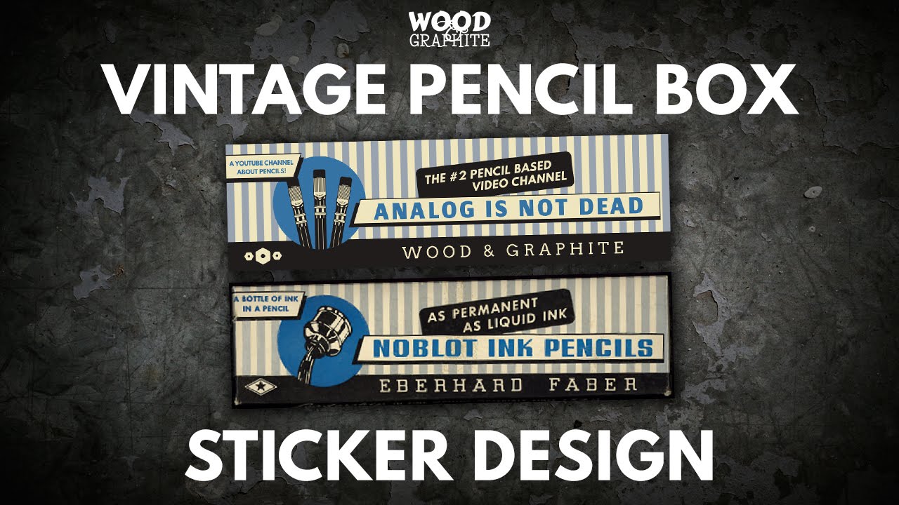 Vintage Pencil Box : Sticker Design - W&G - YouTube