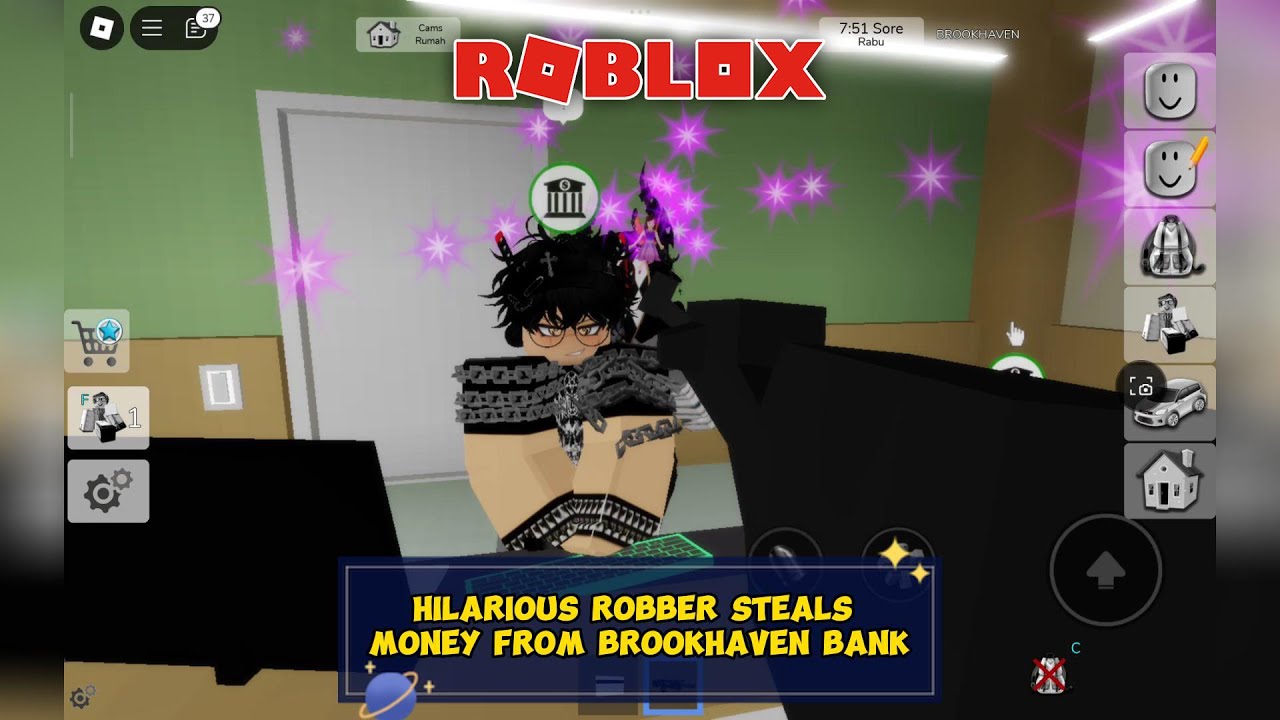 Hilarious Robber Steals Money from Brookhaven Bank ‼️ Roblox - YouTube