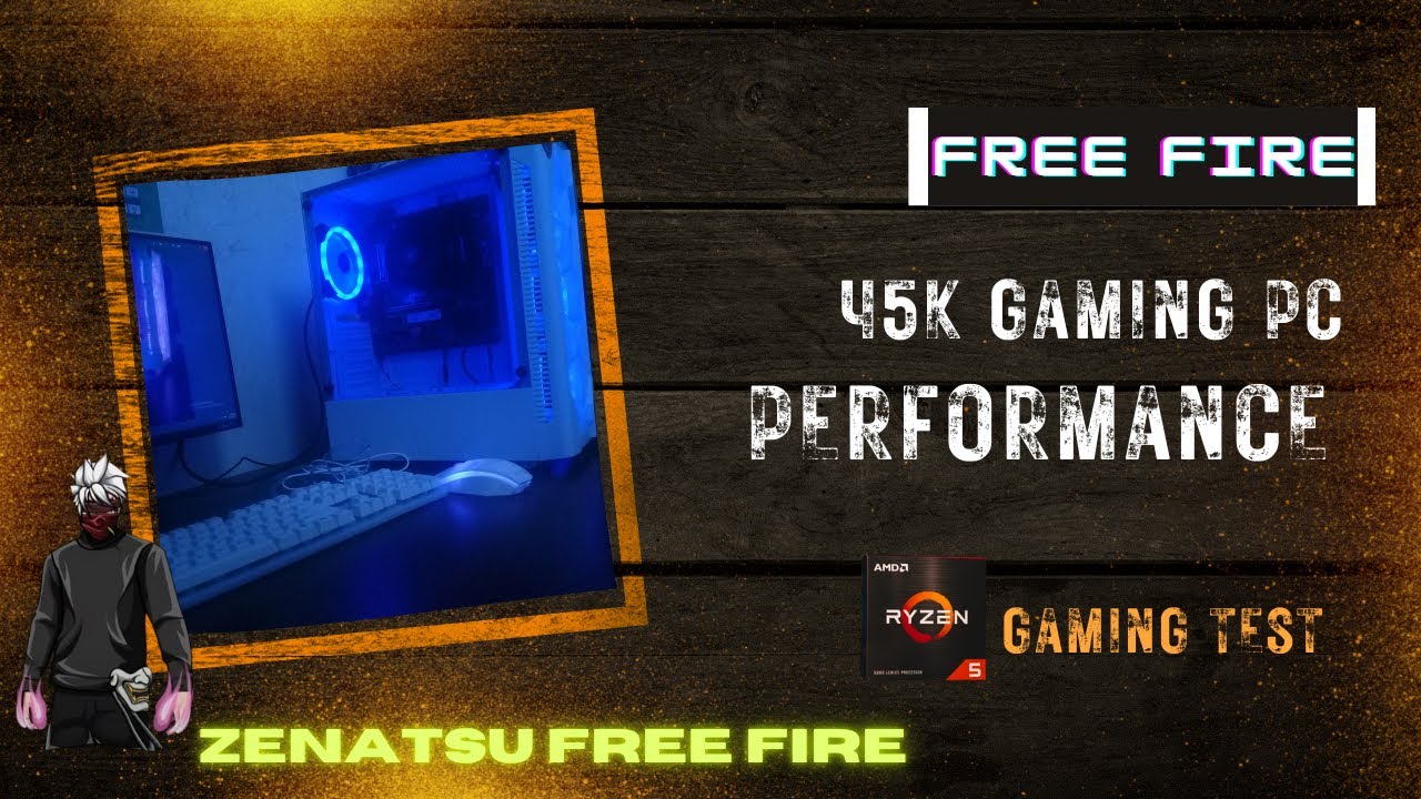 45k pc build || ryzen 5 5600g Gaming test Free Fire || bluestack 5 ...