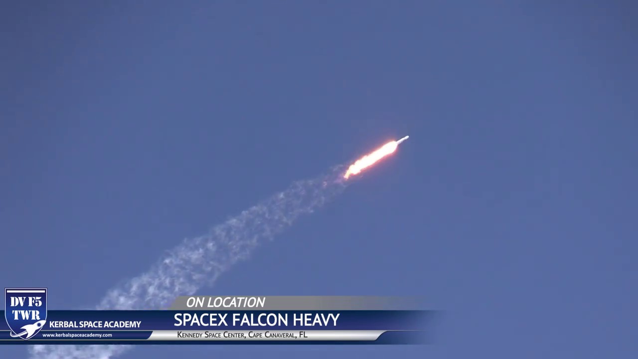 Falcon Heavy Single Take 6 miles from Launch, 4 from Landing - YouTube