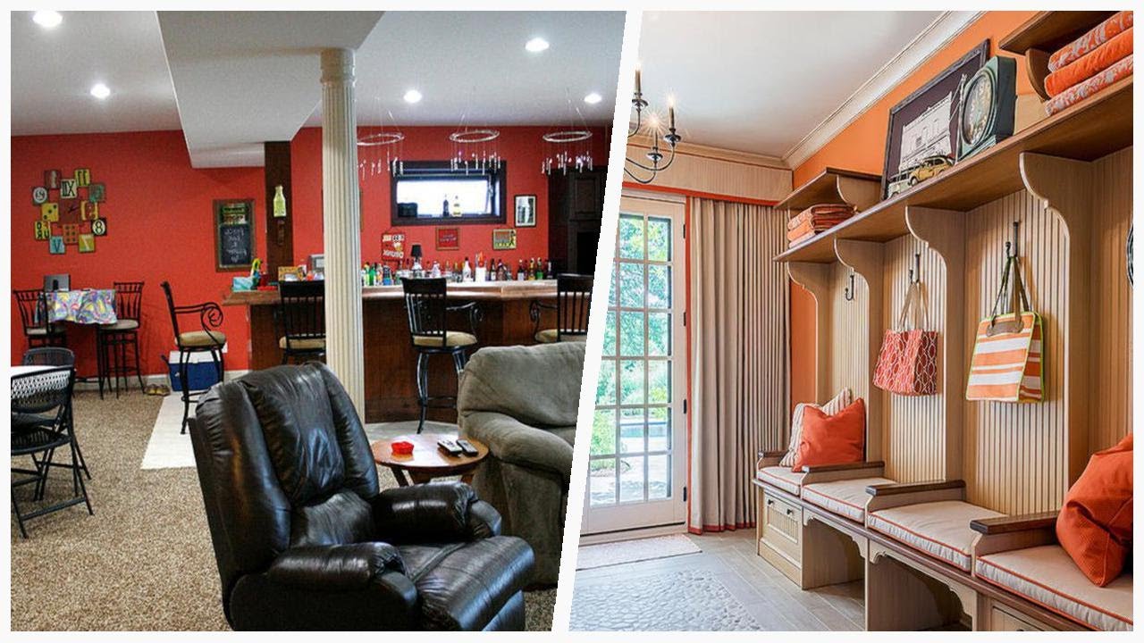 Bold Black and Orange Basement Makeover Tips | Designer CheatSheet
