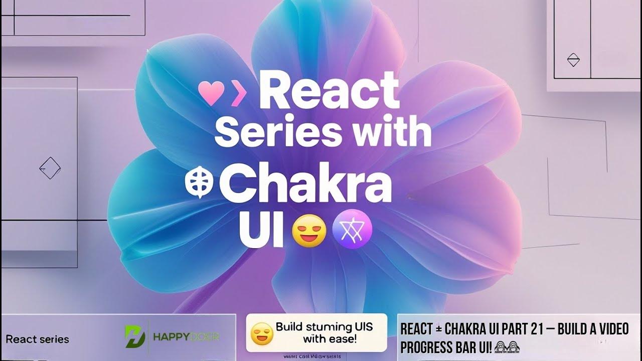 React Series With Chakra UI Components Training Part 21 - Video Progress - YouTube
