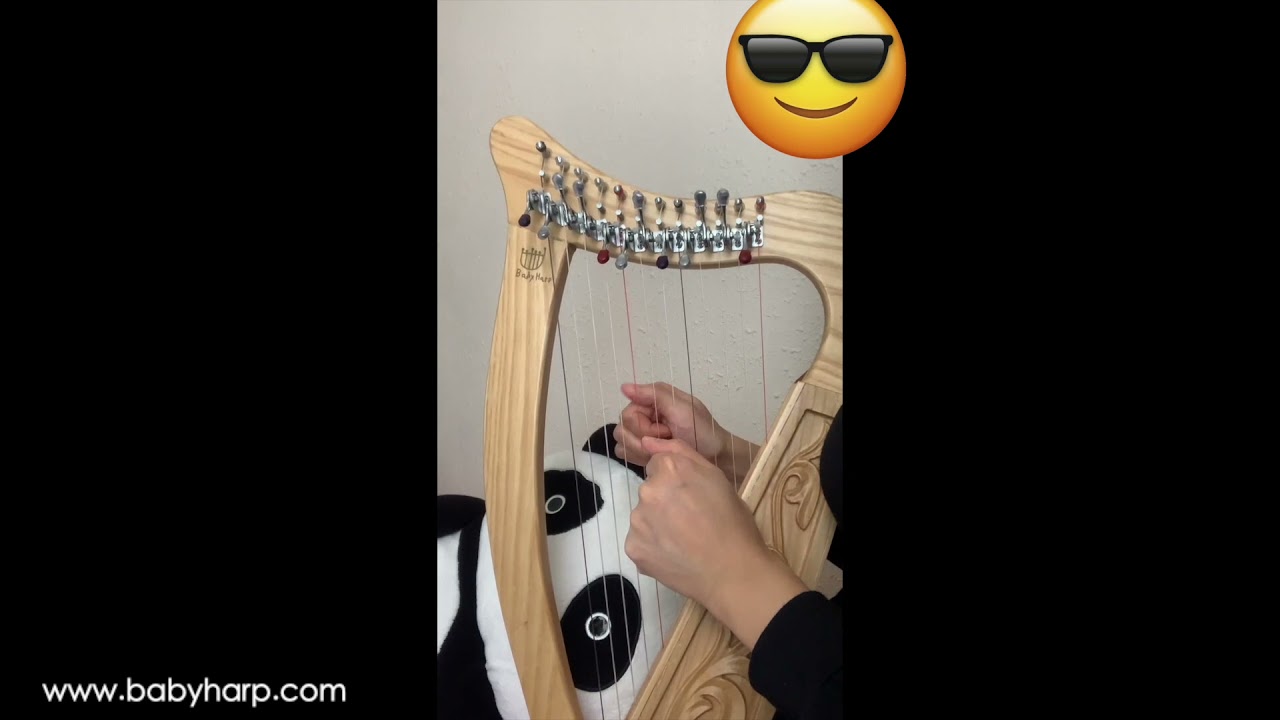 Juanita, Harp Solo, Baby Harp, 12 string harp, music sheet - YouTube