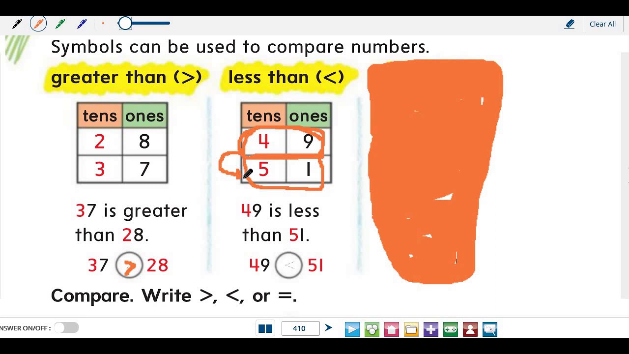 G1 L11 Use symbols to compare numbers n - YouTube