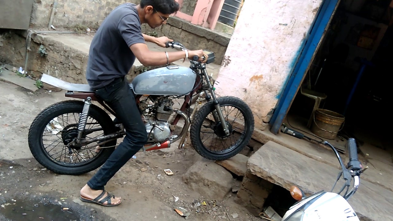 Vehicle Testing - 1998 Bajaj 4S Champion modified into Scrambler - YouTube