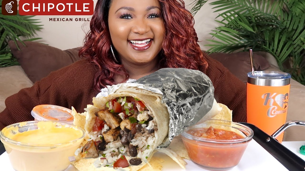 CHIPOTLE MUKBANG | CHIPOTLE BURRITO MUKBANG - YouTube
