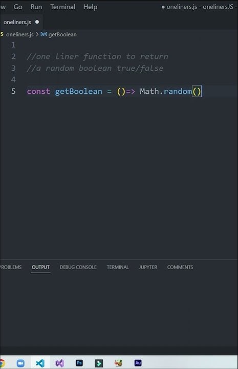 Javascript One Liner Code To Generate Random Boolean Youtube