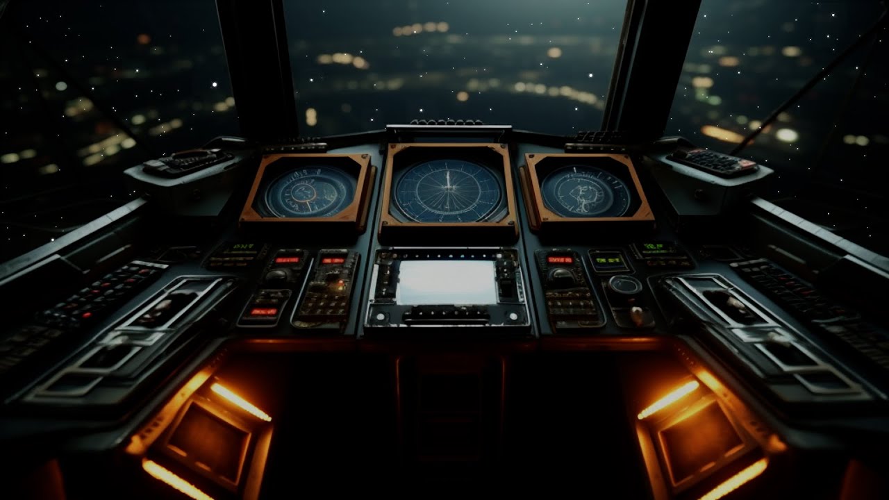 Deep Space Recon Flight. Spaceship Cockpit Ambient. Sci-Fi Ambiance for ...