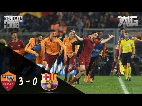 Roma vs Barcelona 3-0 Resumen Highlights Y Goles  (10/04/18)