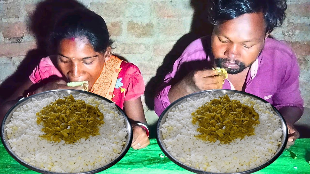 MUSHROOM MASALA $ DALL RECIPE WITH RICE EATING IN DINNER - YouTube