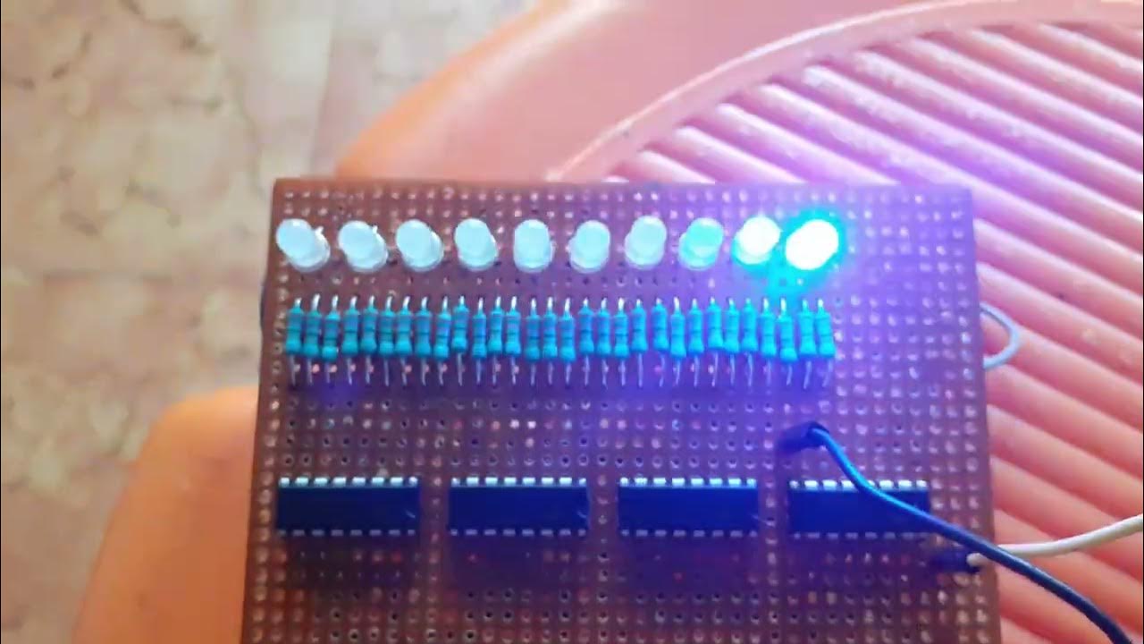 Ten RGB led chaser using Four SN74HC595N Shift Register and ARDUINO UNO ...