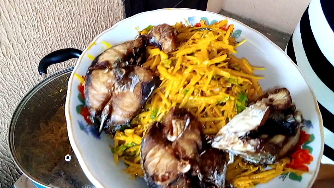 How To Make African salad (Abacha),Fried Fish And Ugba Recipe. # ...