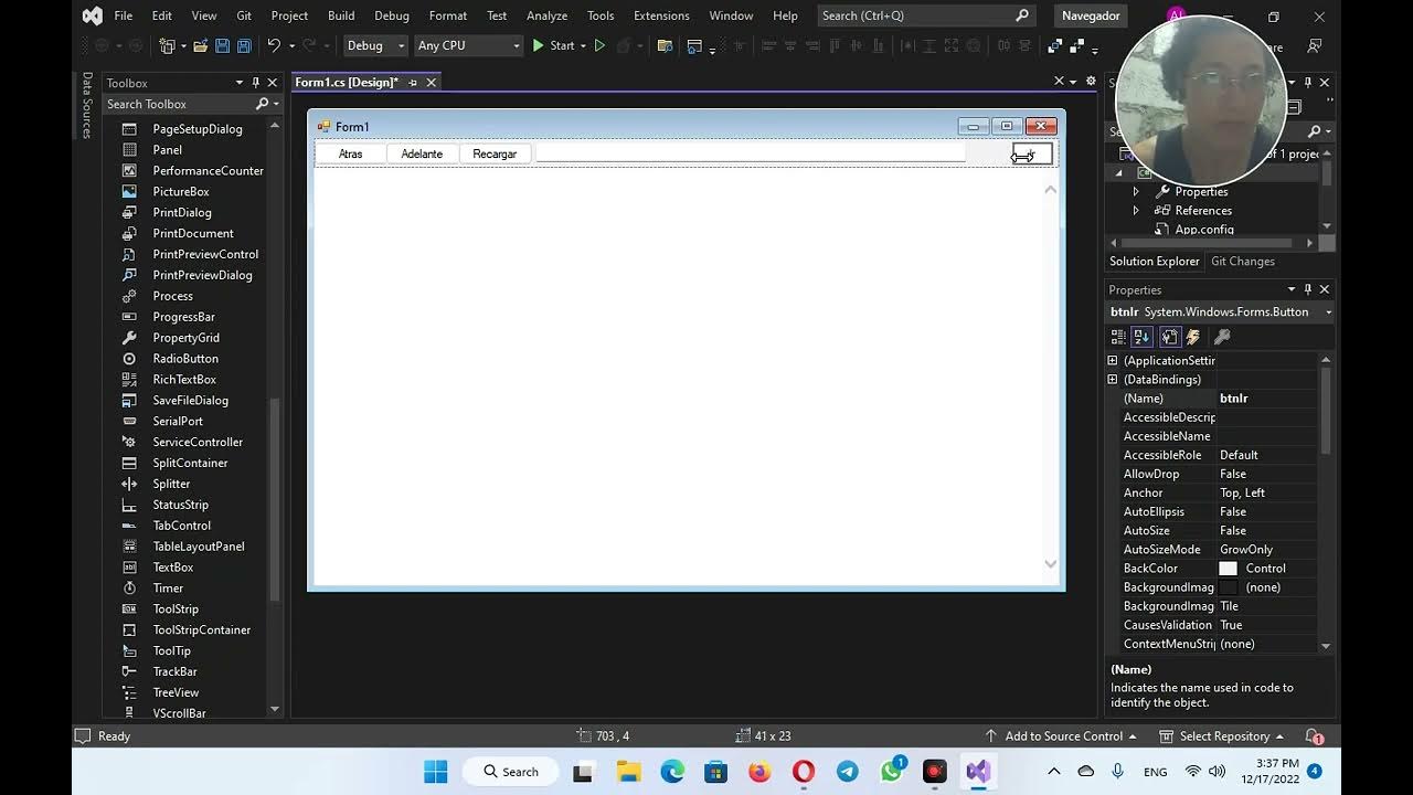 Creando un navegador en Windows Forn, C Sharp, Visual Studio - YouTube