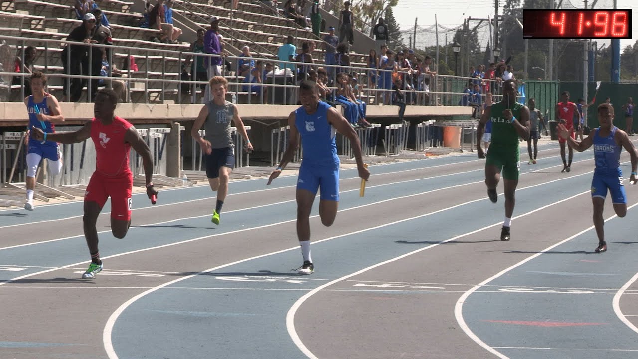 2016 Track - California Relays Boys 4x100M Relay Final - YouTube