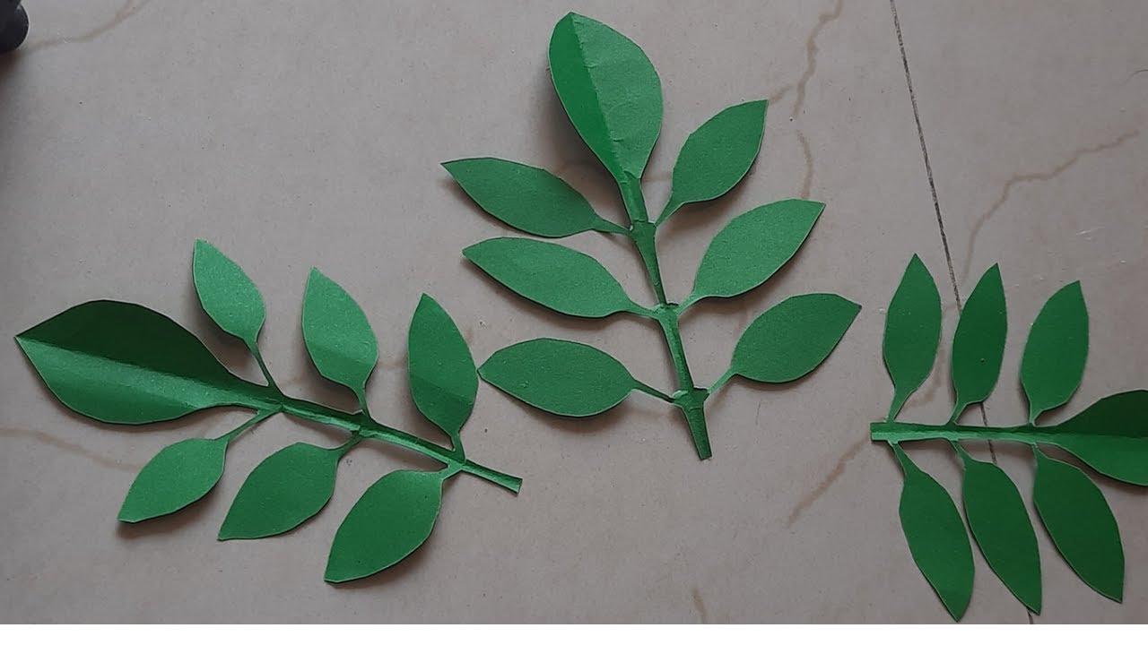 How to make paper leaf / Paper Leaves making ideas / Easy Craft for ...