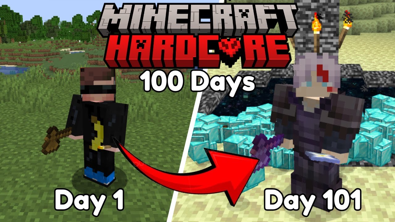 I Survived 100 Days of 100 Days Videos in Hardcore Minecraft - YouTube