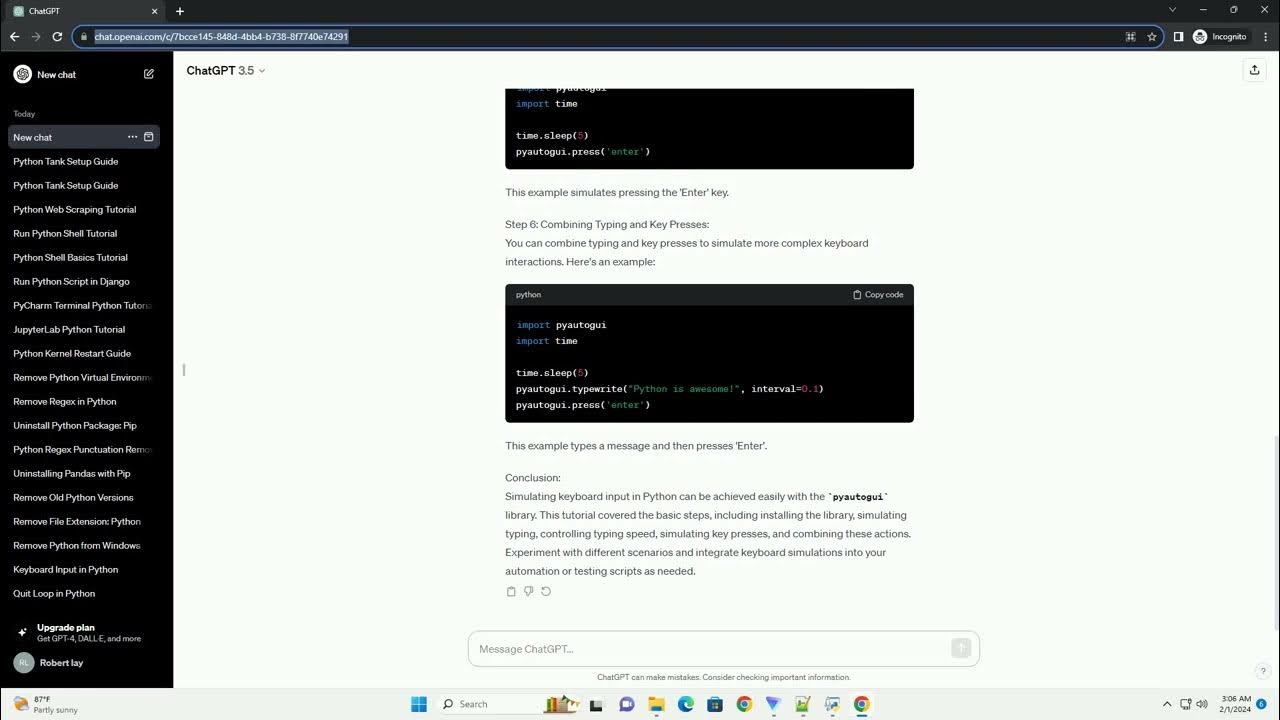 how to simulate keyboard input in python - YouTube