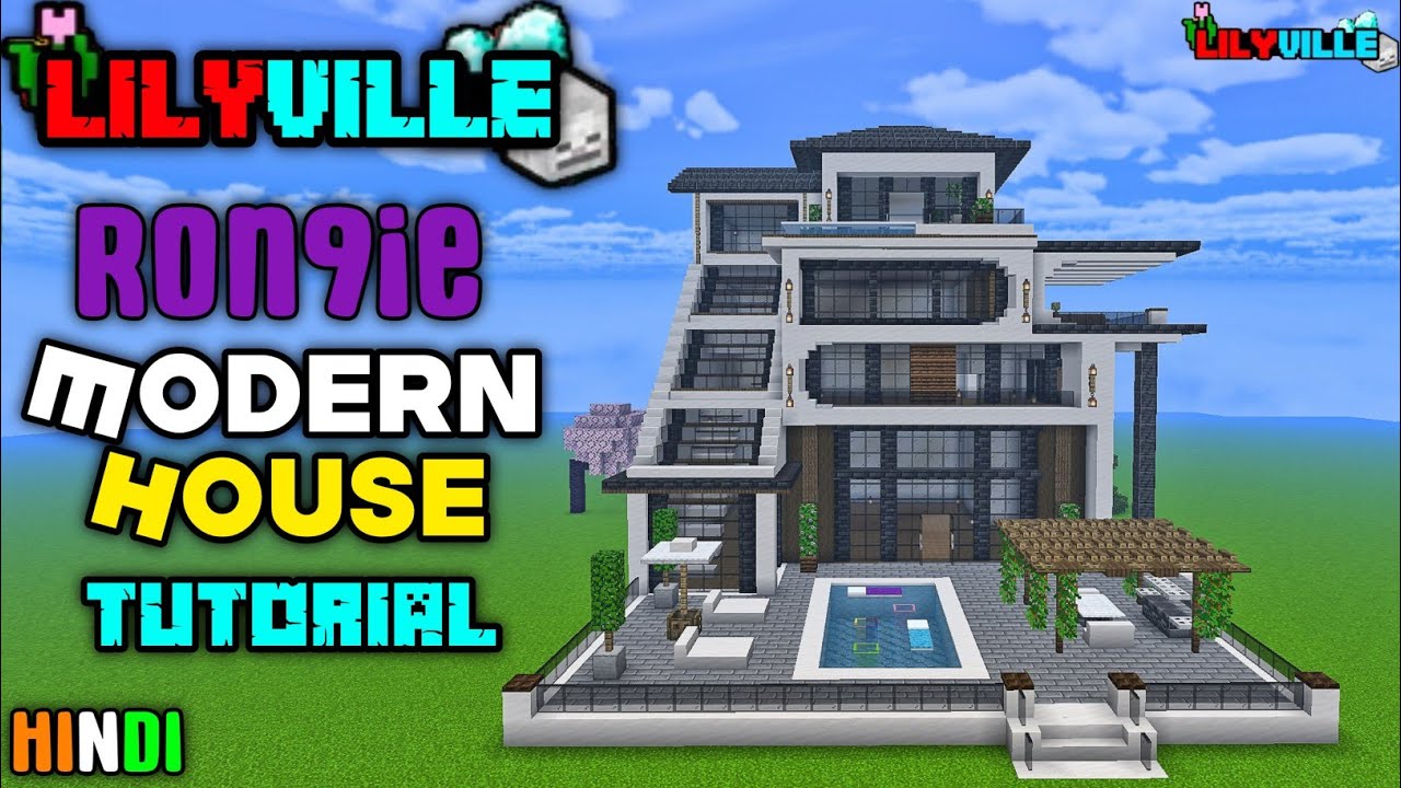 How To Make LILYVILLE @RON9IEMODERN HOUSE In Minecraft🌷[Full Tutorial ...