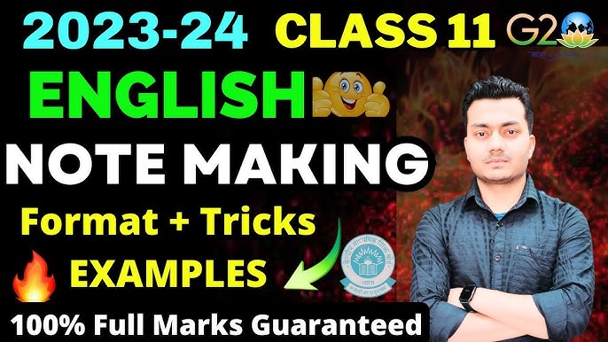 Note Making Class 11 Cbse Format Examples