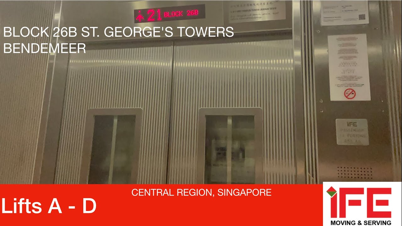 HDB Block 26B St. George's Towers || IFE Elevator - YouTube