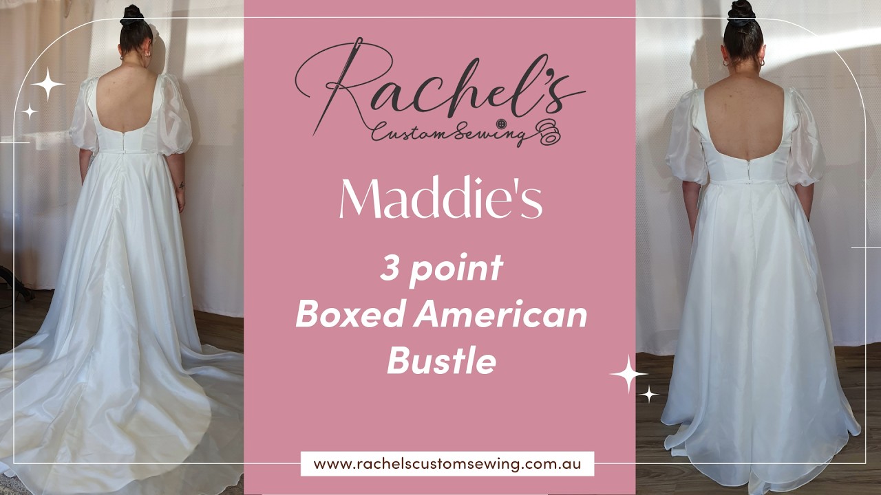 3 Point Boxed American Bustle on Organza Wedding Dress - Maddie's ...