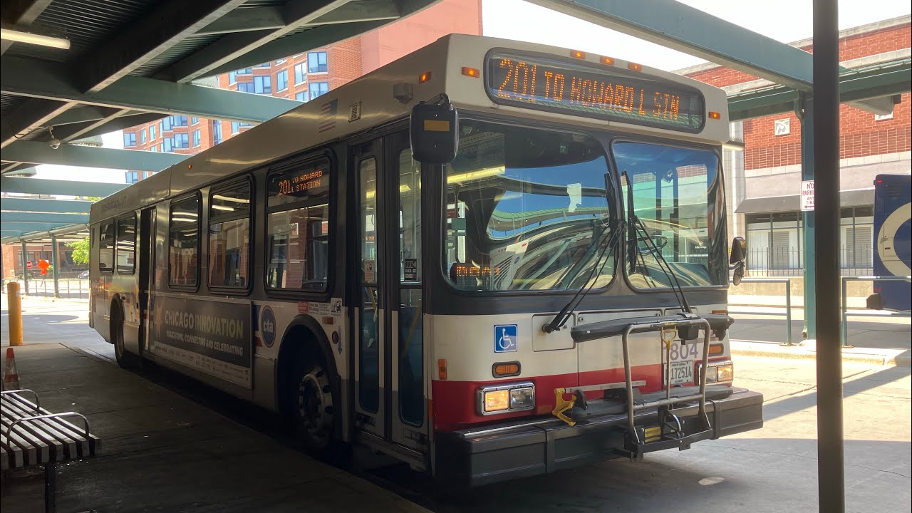 CTA On Board Riding 2008 New Flyer D40LF Bus 1804 on Route 201 Central ...