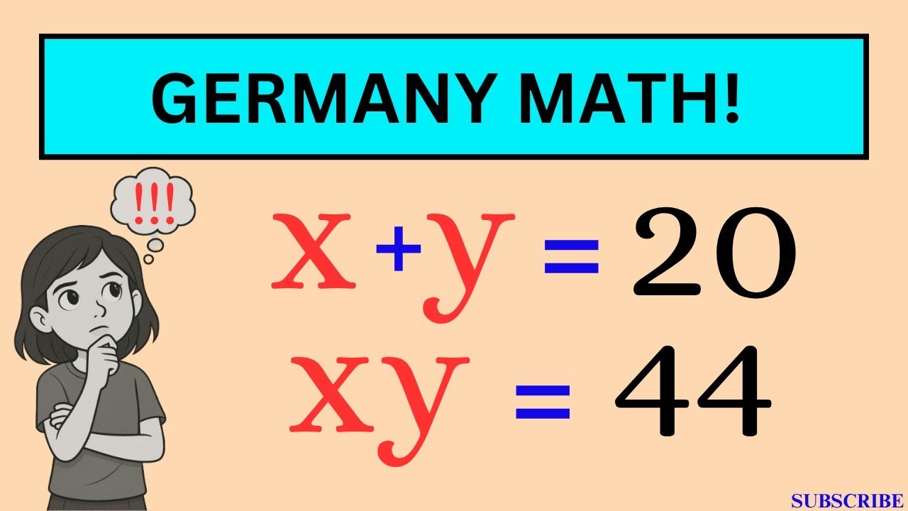 Germany : A Nice Math Olympiad Algebra Problem | - YouTube