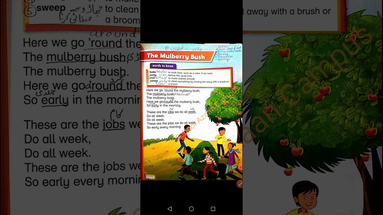 Class 1 New Oxford Modern English Book 1 Poem The mulberry bush reading ...