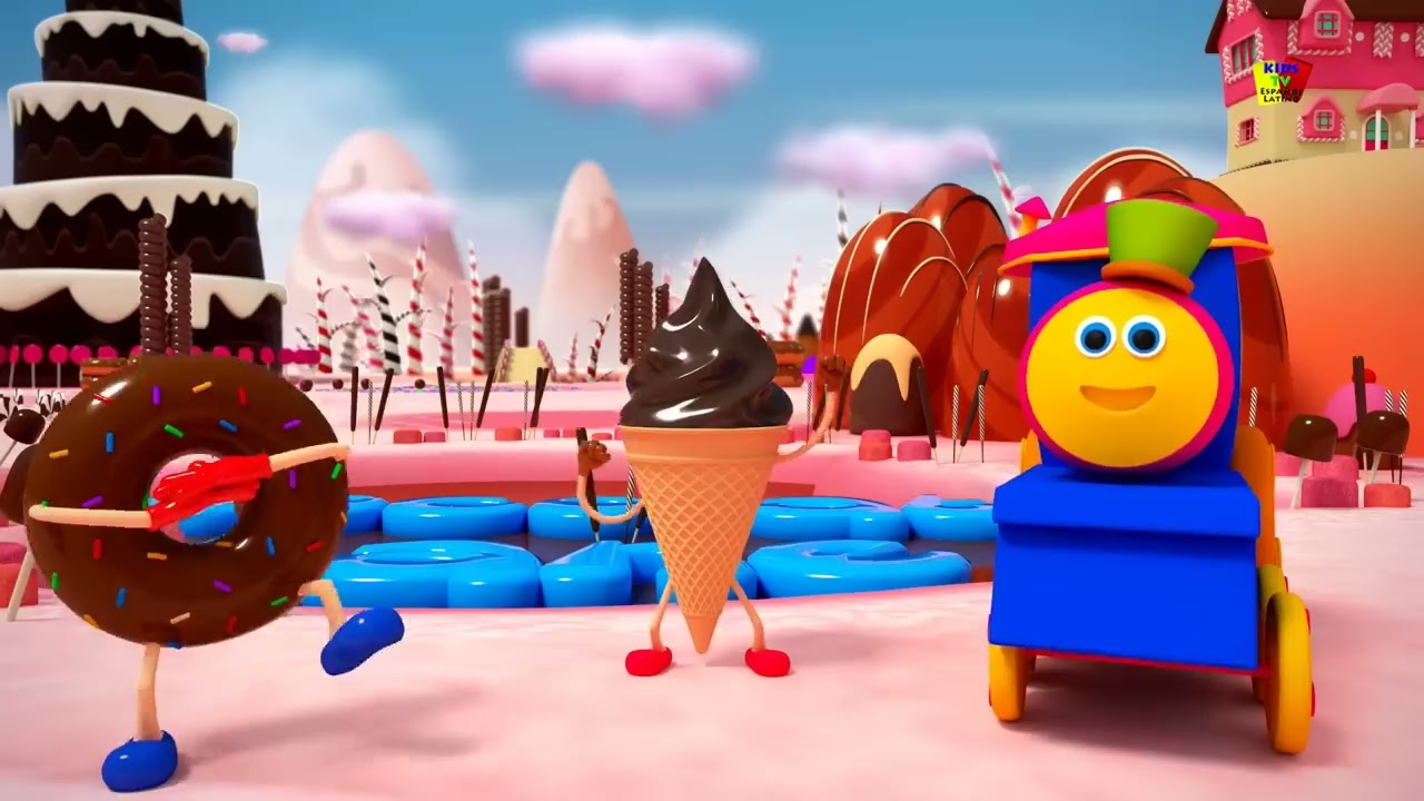 Bob Tren canciones de comida | Canciones para niños | 3D Rhymes | Kids ...
