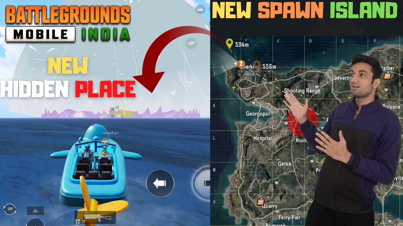 New Hidden Place In Erangel Map New Spawn Island In BGMI - YouTube